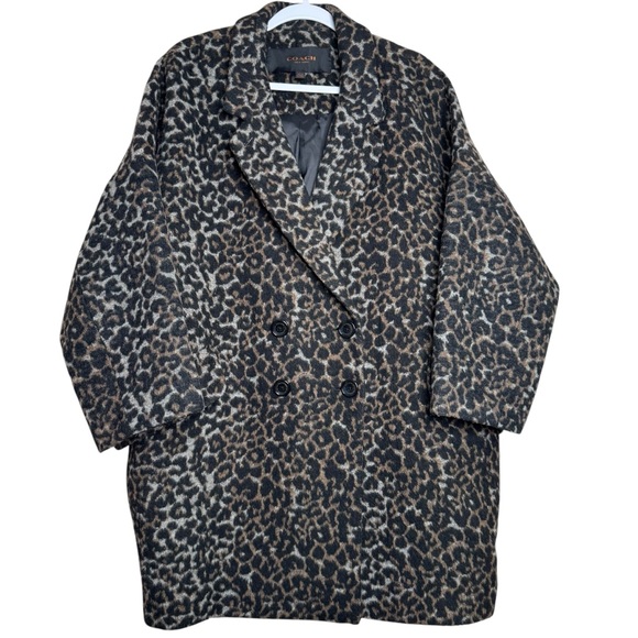 Coach | Jackets & Coats | Coach Ocelot Wool Leopard Print Runway Style ...